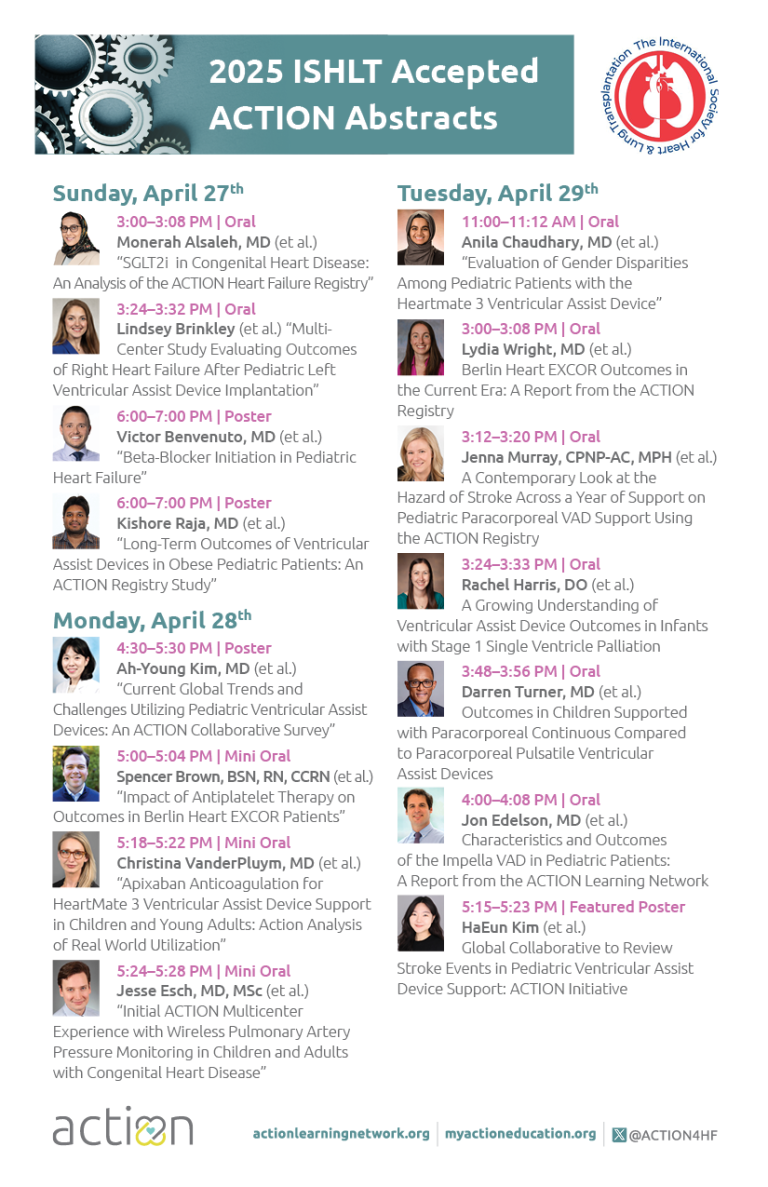 ACTION @ ISHLT 45th Annual Meeting & Scientific Sessions 2025 ...